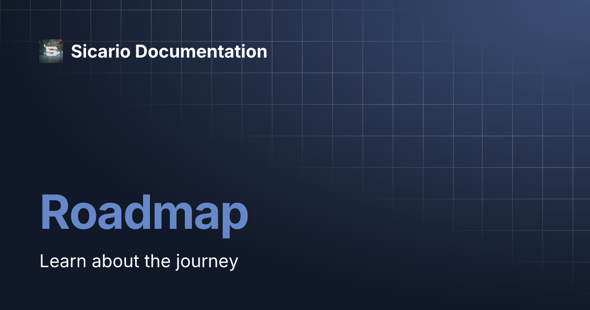 Roadmap | Sicario Documentation